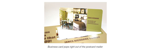 Perforated Mailers Stand Out! Pop Out Shapes And Business Cards